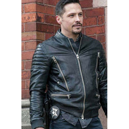 Nick Wechsler Chicago PD Kenny Rixton Biker Leather Jacket