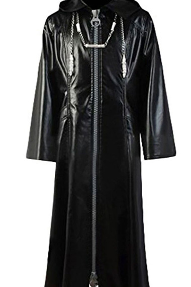 Kingdom Hearts Organization 13 Hooded Cosplay Leather Coat
