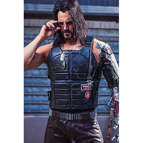 Cyberpunk 2077 Gaming Johnny Silverhand Black Cosplay Vest