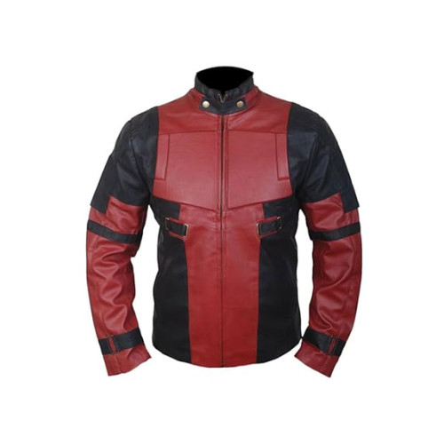 Ryan Reynolds Deadpool Cosplay Red/Black Motorcycle Jacket