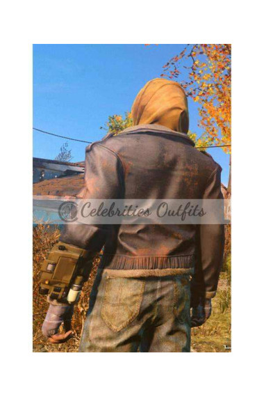 Anime Fallout 4 Boston Looter Distressed Fur Leather Jacket
