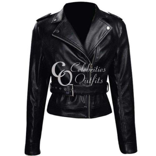 Emilia Clarke Sarah Connor Terminator Genisys Black Jacket