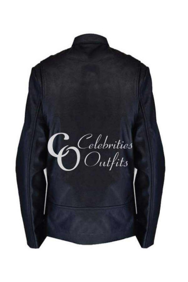 Hugh Jackman Stanley Jobson Swordfish Black Leather Jacket