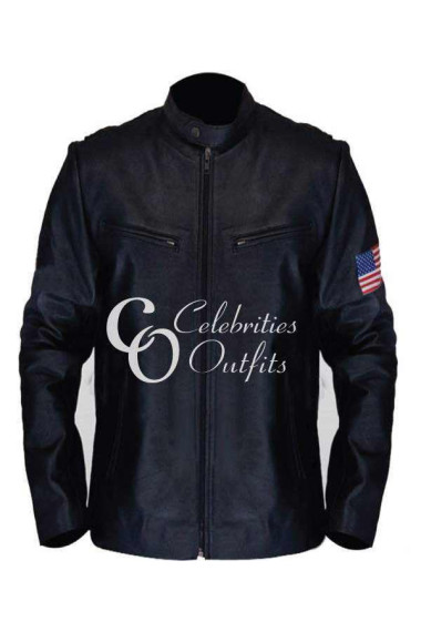 Hugh Jackman Stanley Jobson Swordfish Black Leather Jacket