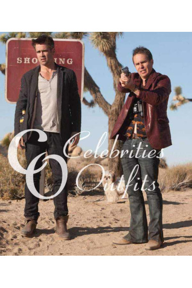 Seven Psychopaths Sam Rockwell Billy Maroon Leather Jacket