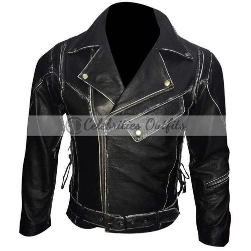 Arnold Schwarzennger Terminator 2 Judgment Day Black Biker Jacket