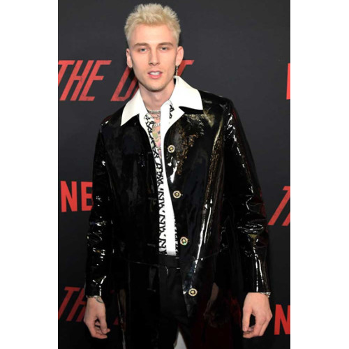 The Dirt Tommy Lee Machine Gun Kelly Glossy Black PVC Coat