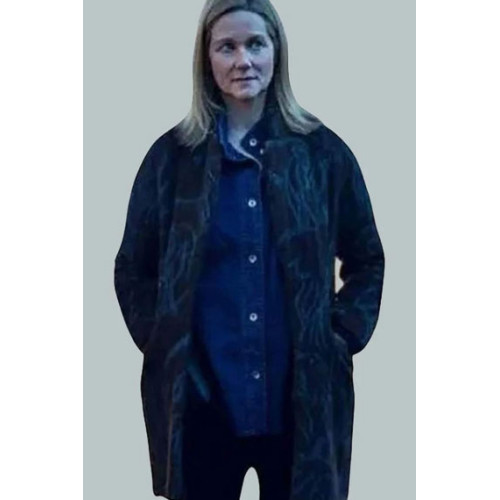 Wendy Byrde Ozark TV Series Laura Linney Black Wool Coat