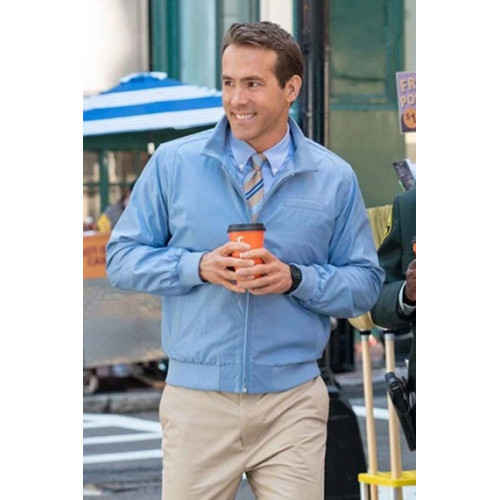 Ryan Reynolds Guy Free Movie Blue Cotton Jacket