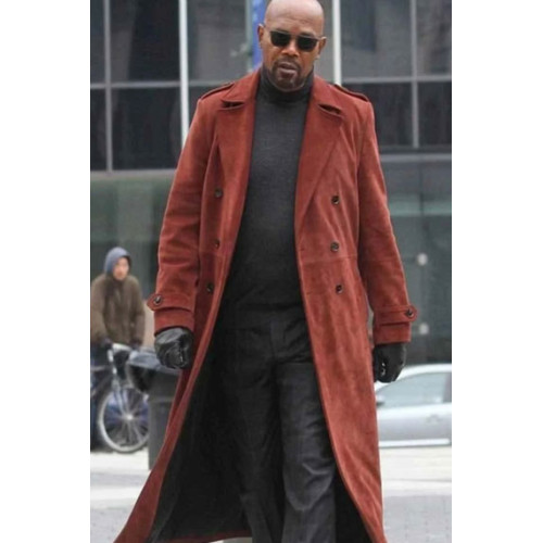 Shaft Movie John Shaft Samuel L Jackson Red Suede Trench Coat