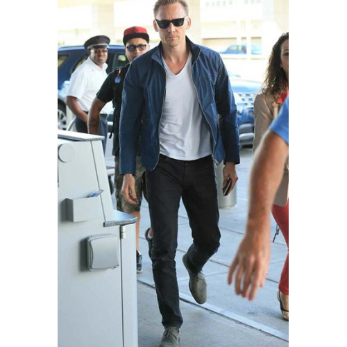 Casual Tom Hiddleston Mens Street Style Blue Cotton Jacket
